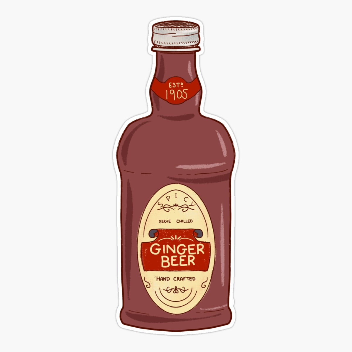 Maneki Ginger Beer Bottle Craft Er, Phone Decal Water Bottle Stickers ...