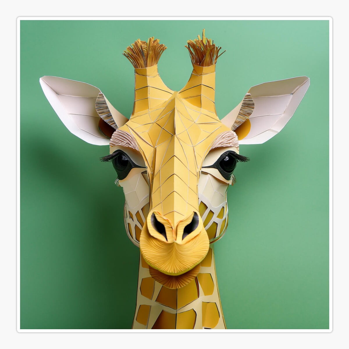 Maneki Giraffe Papercraft Er, Phone Decal Water Bottle Stickers Car ...