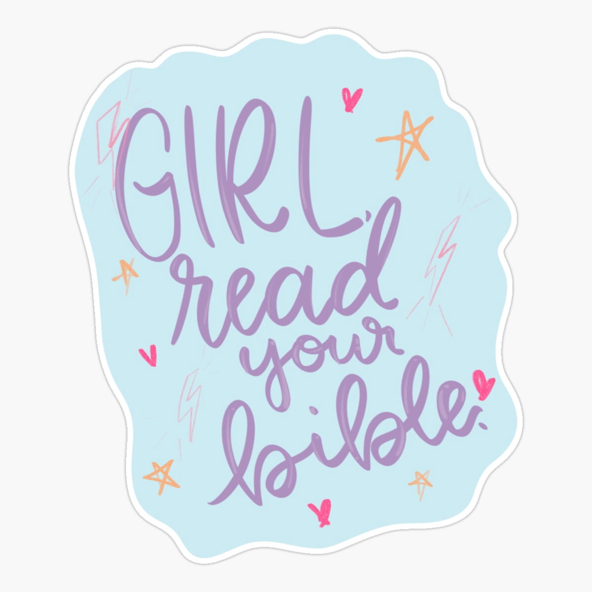 Maneki Girl, Read Your Bible. Sticker, Phone Decal Water Bottle ...