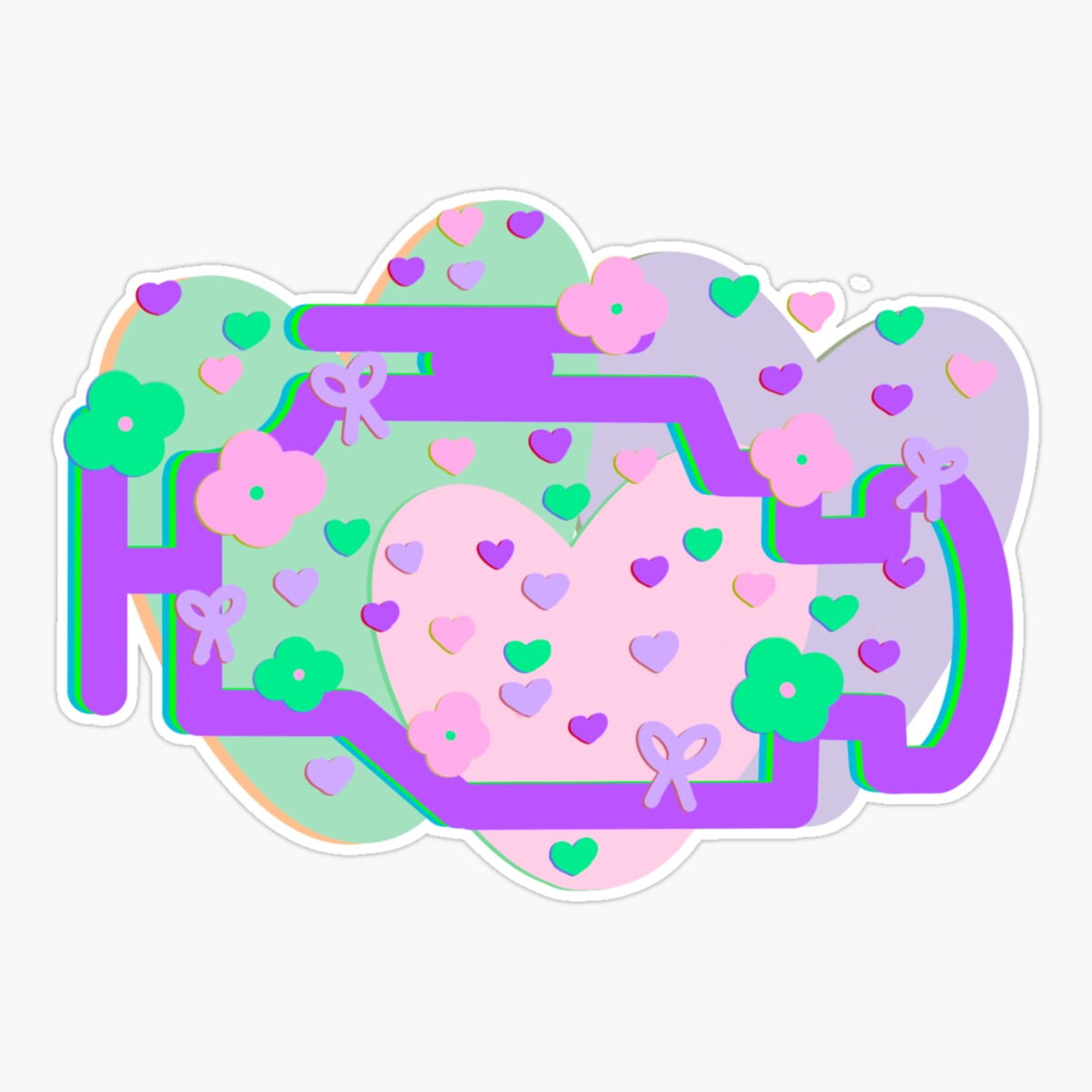 Maneki Girlypop Check Engine Light Purple Er, Phone Decal Water Bottle ...