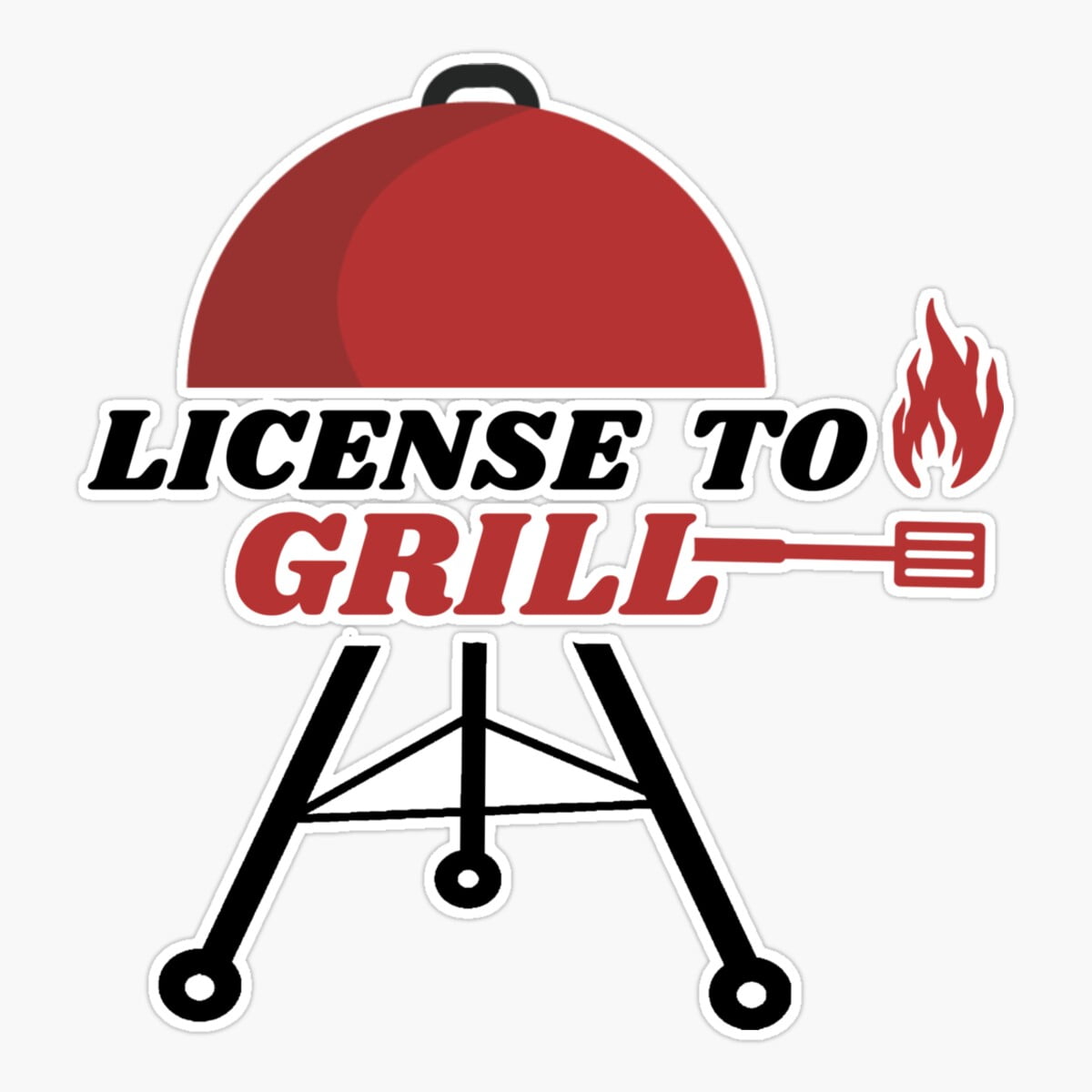 Maneki Git Or Men Who Love To Grill, Barbeque And Smoke Meat Sticker ...