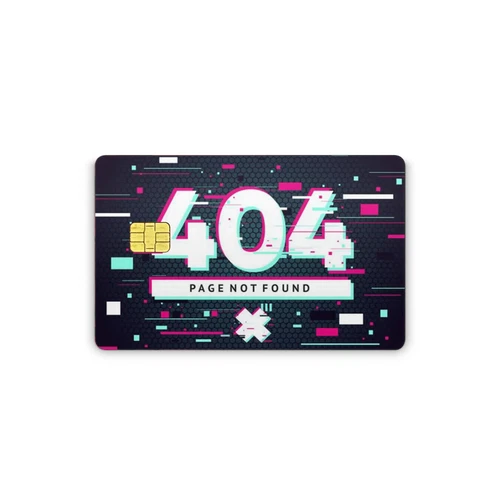 Maneki Glitch Error Card Skin - Waterproof Sticker For Atm, Credit ...