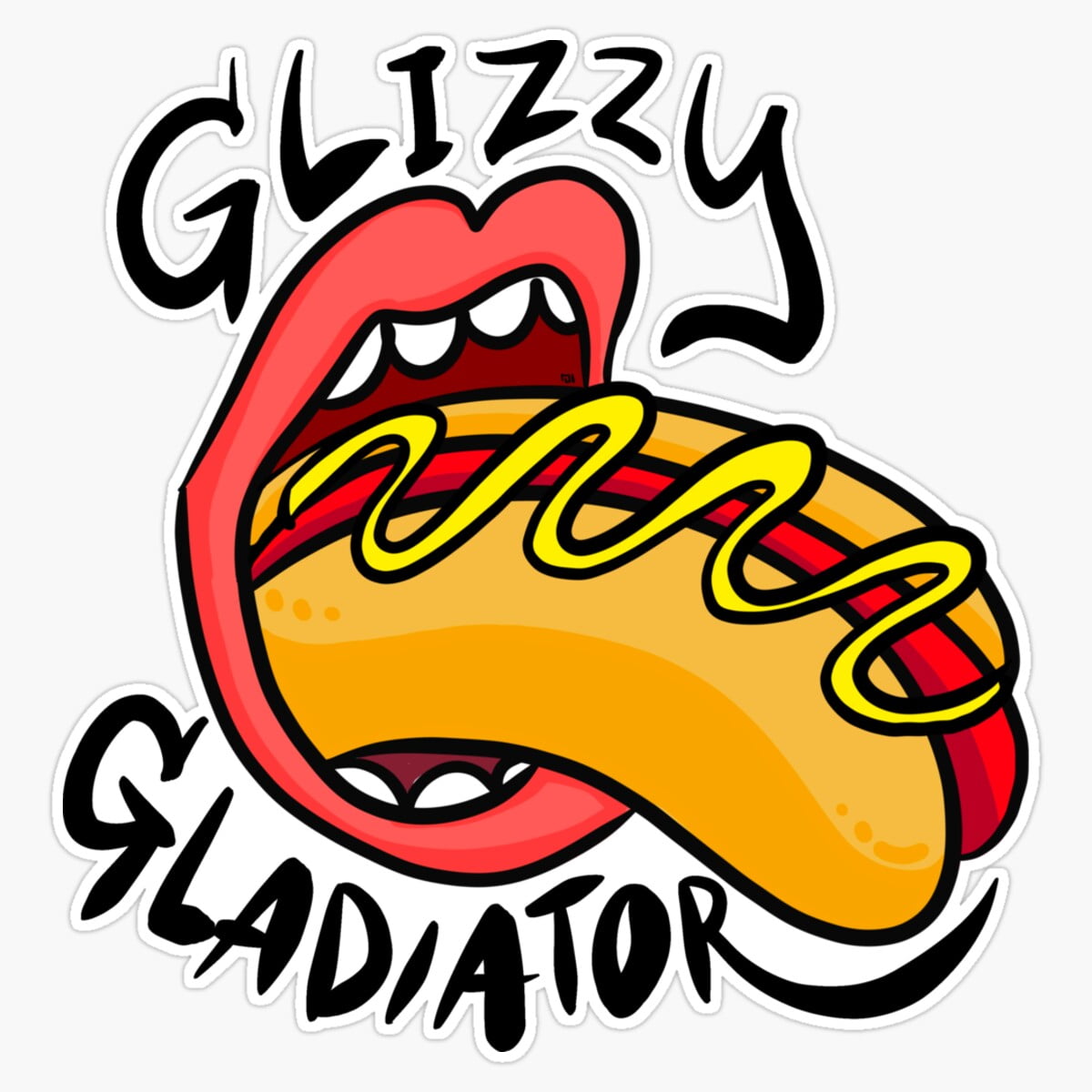 Maneki Glizzy Gladiator / Rollingstone Hot Dog Er, Phone Decal Water Bottle Stickers Car Decals ...