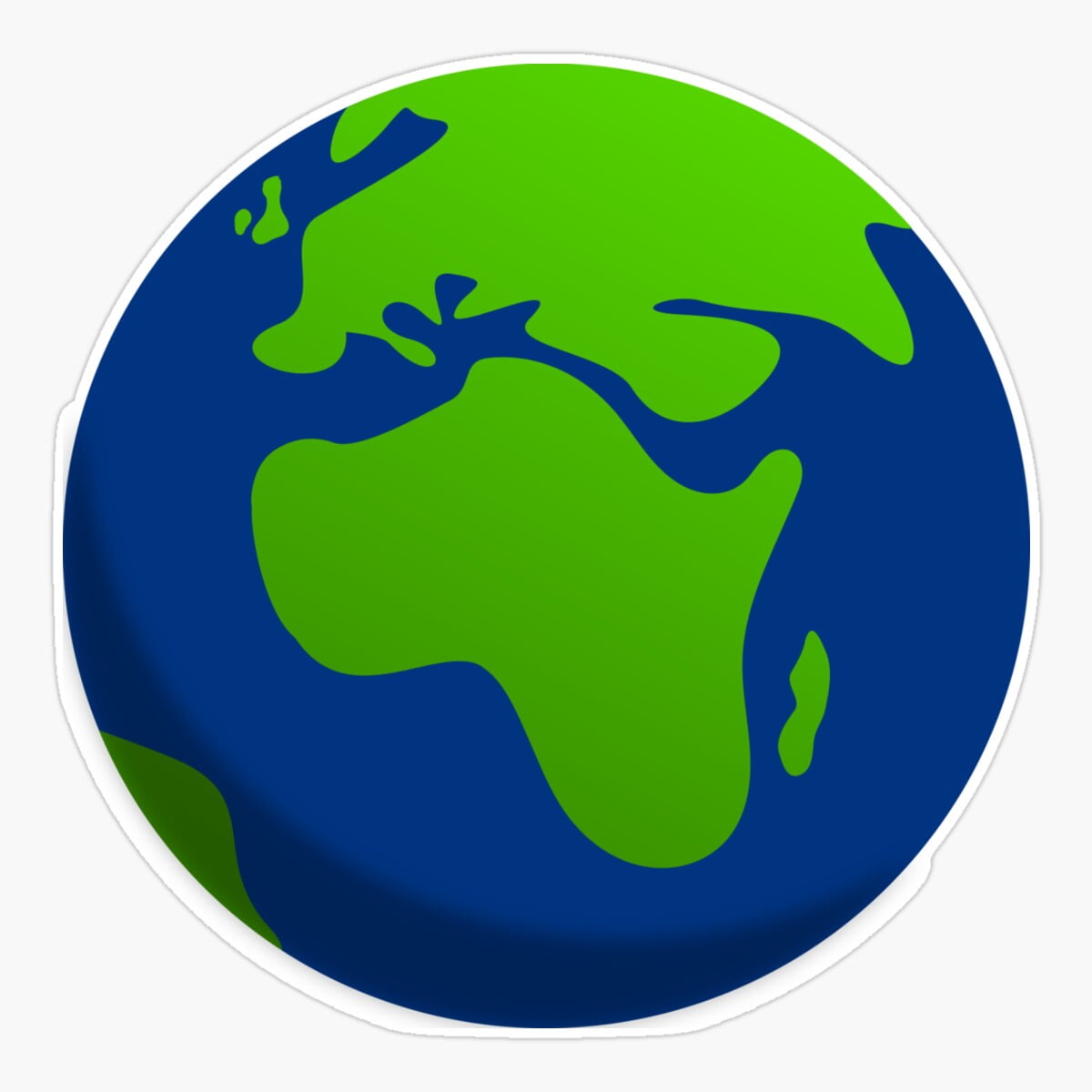 Maneki Globe Earth Illustration Sticker, Phone Decal Water Bottle ...