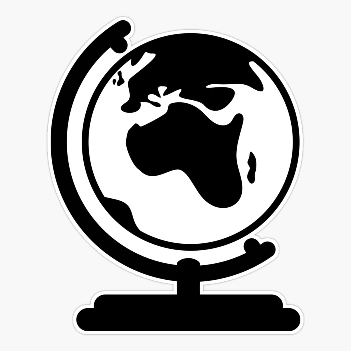 Maneki Globe Geography Science Sticker, Phone Decal Water Bottle ...