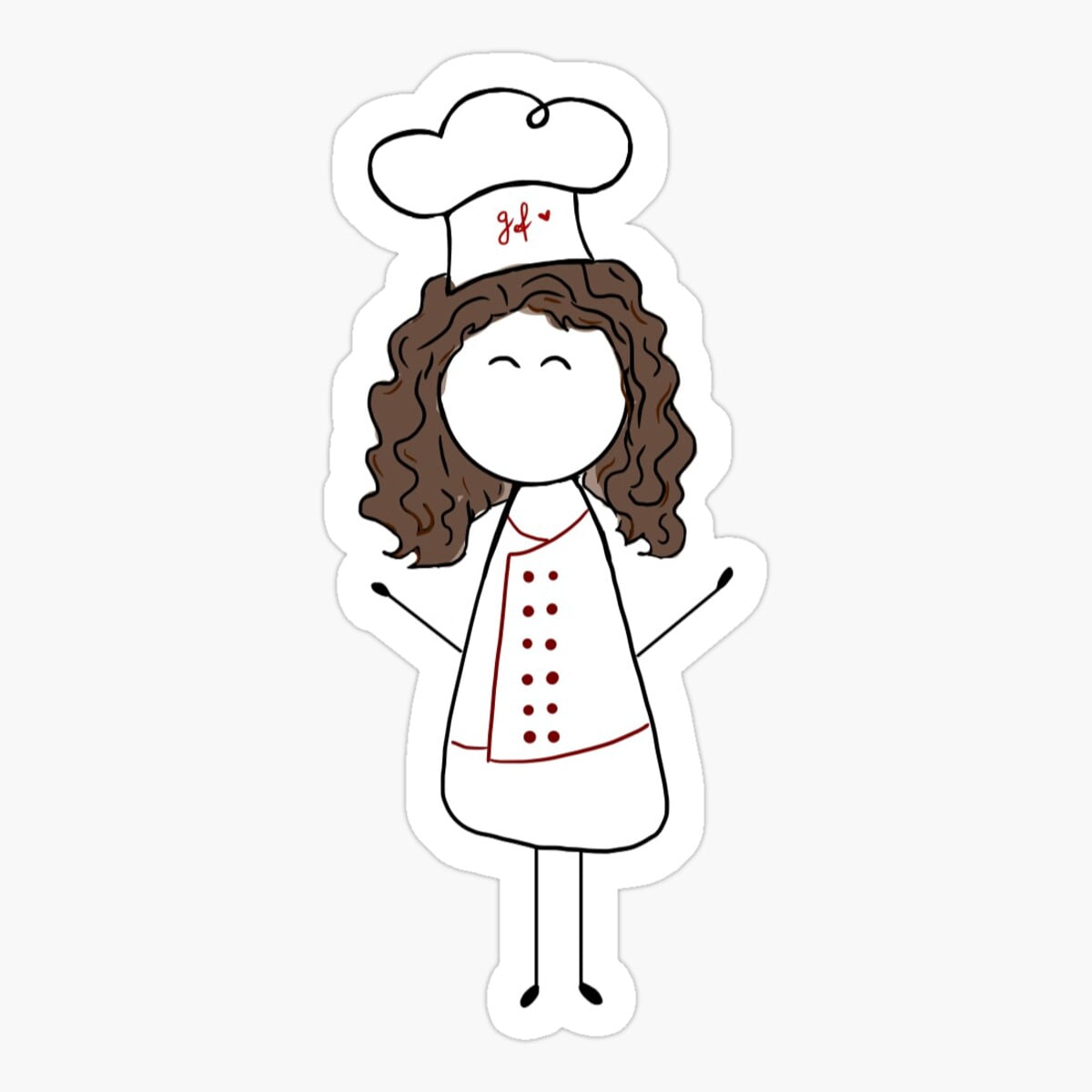 Maneki Gluten Ree Che Sticker, Phone Decal Water Bottle Stickers Car ...