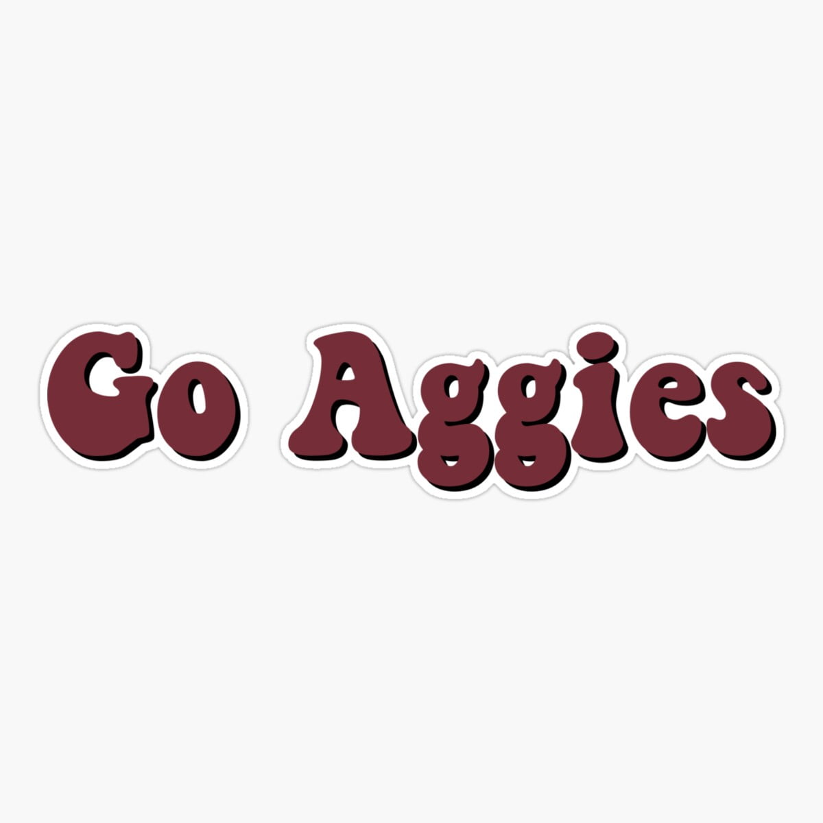 Maneki ‘Go Aggies’ Sticker, Phone Decal Water Bottle Stickers Car ...