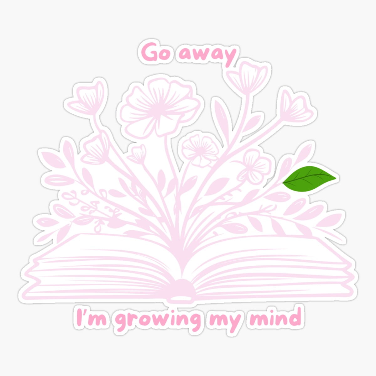 Maneki Go Away, I'M Growing My Mind Sticker, Phone Decal Water Bottle ...