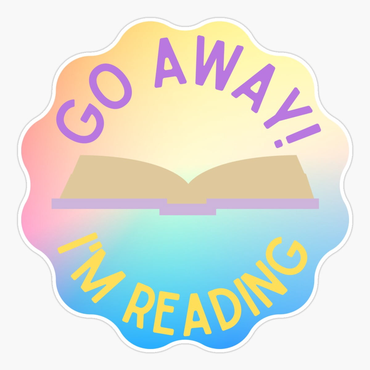 Maneki Go Away I'M Reading 1 Sticker, Phone Decal Water Bottle Stickers ...