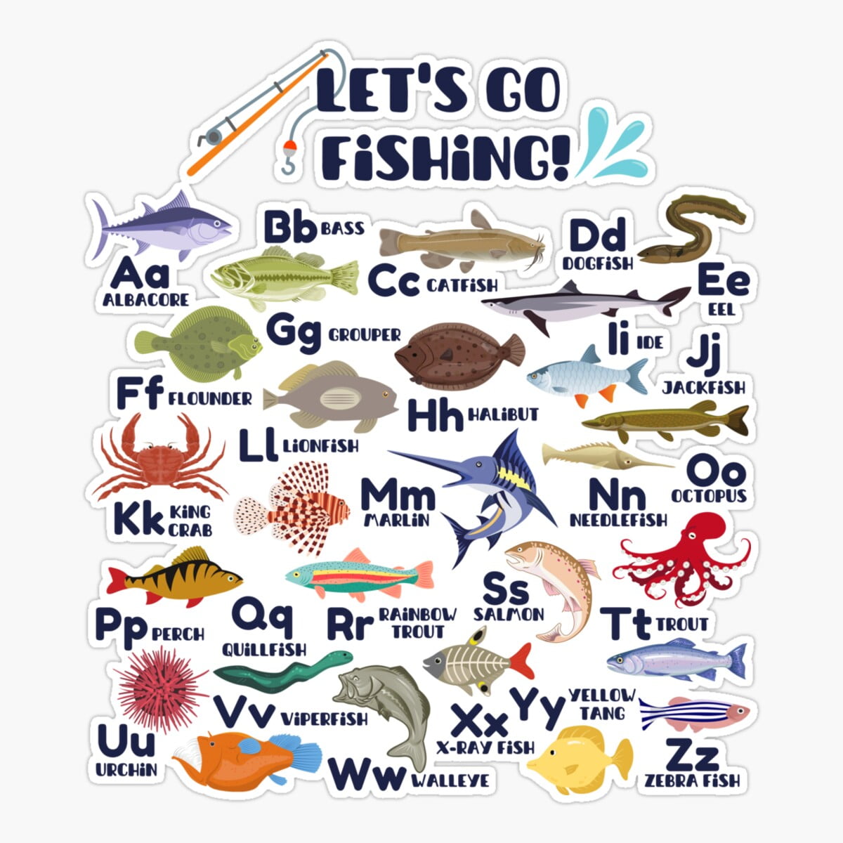 Maneki Let'S Go Ishing Ish Alphabet, Ish A-Z, Ishing Abc, Outdoorsman ...