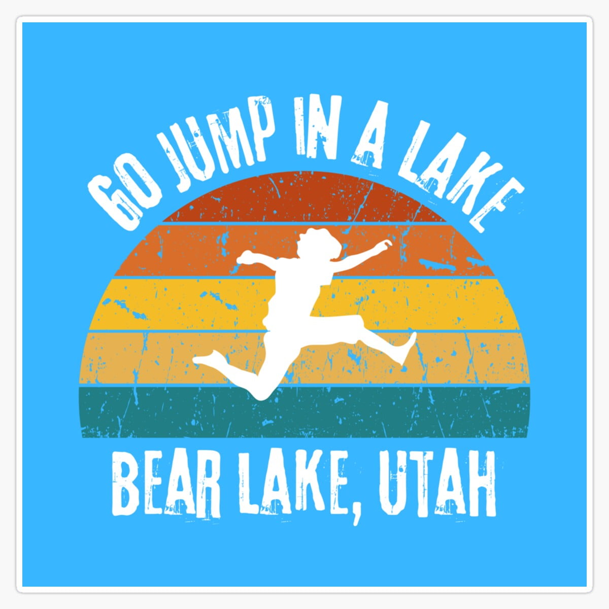 Maneki Go Jump In A Lake - Bear Lake, Utah Er, Phone Decal Water Bottle ...