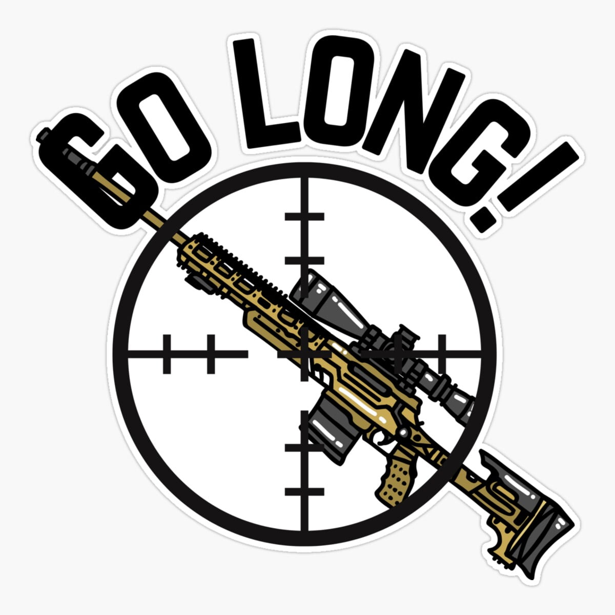 Maneki Go Long Sniper Rile Reticle Er, Phone Decal Water Bottle ...