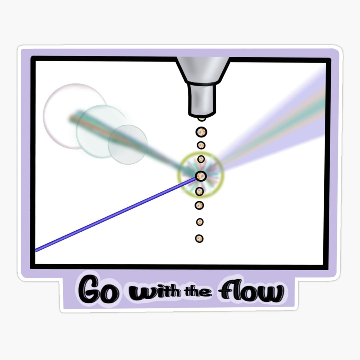 Maneki Go With The Flow Er, Phone Decal Water Bottle Stickers Car ...