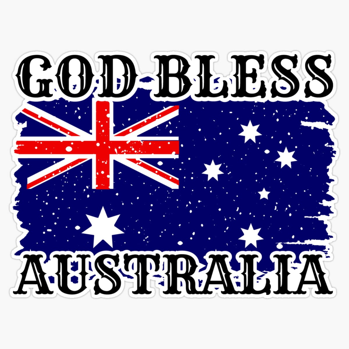 Maneki God Bless Australia. Er, Phone Decal Water Bottle Stickers Car ...