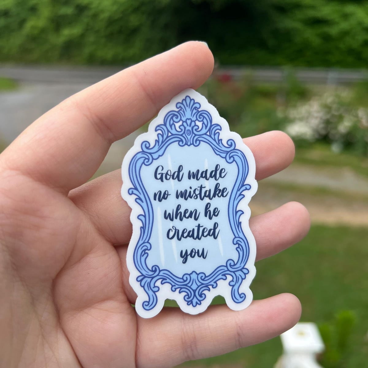 Maneki God Made No Mistake Sticker, Christian Woman Gift, Christian ...