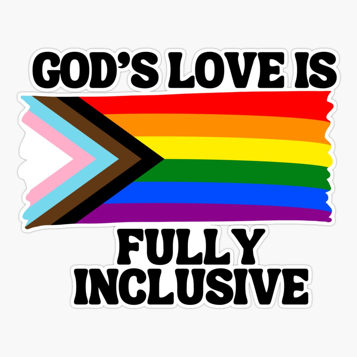 Maneki God'S Love Is Fully Inclusive Er, Phone Decal Water Bottle ...