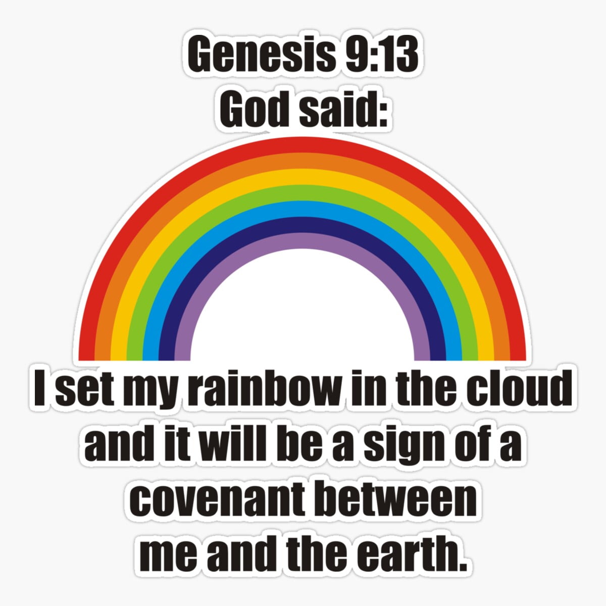 Maneki God'S Rainbow ~ Genesis 9:13 Er, Phone Decal Water Bottle ...