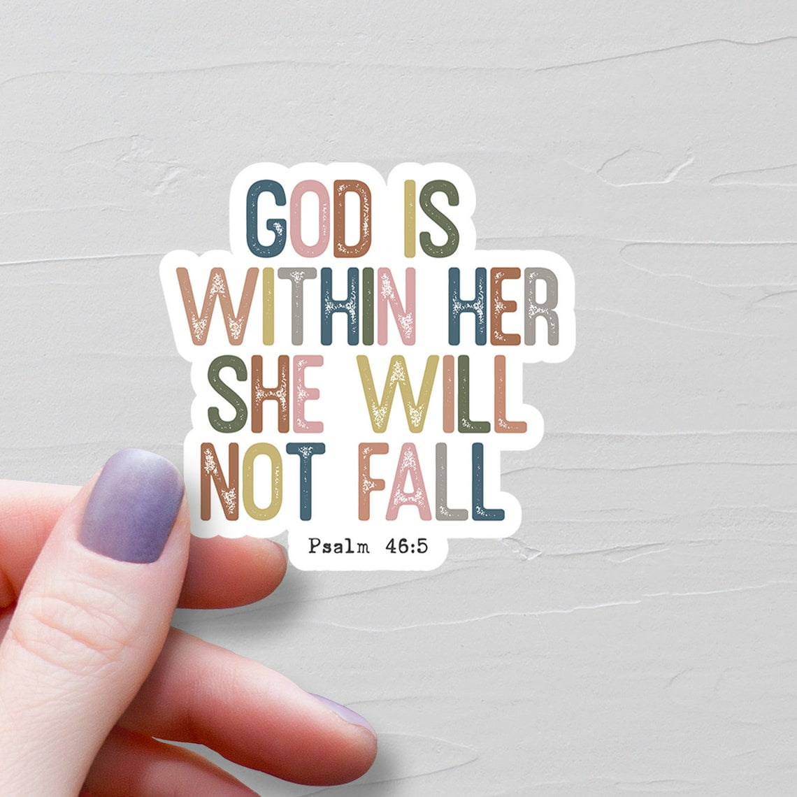 StickerCraft God Is Within Her She Will Not Fall Er, Vinyl Ers, Psalm ...