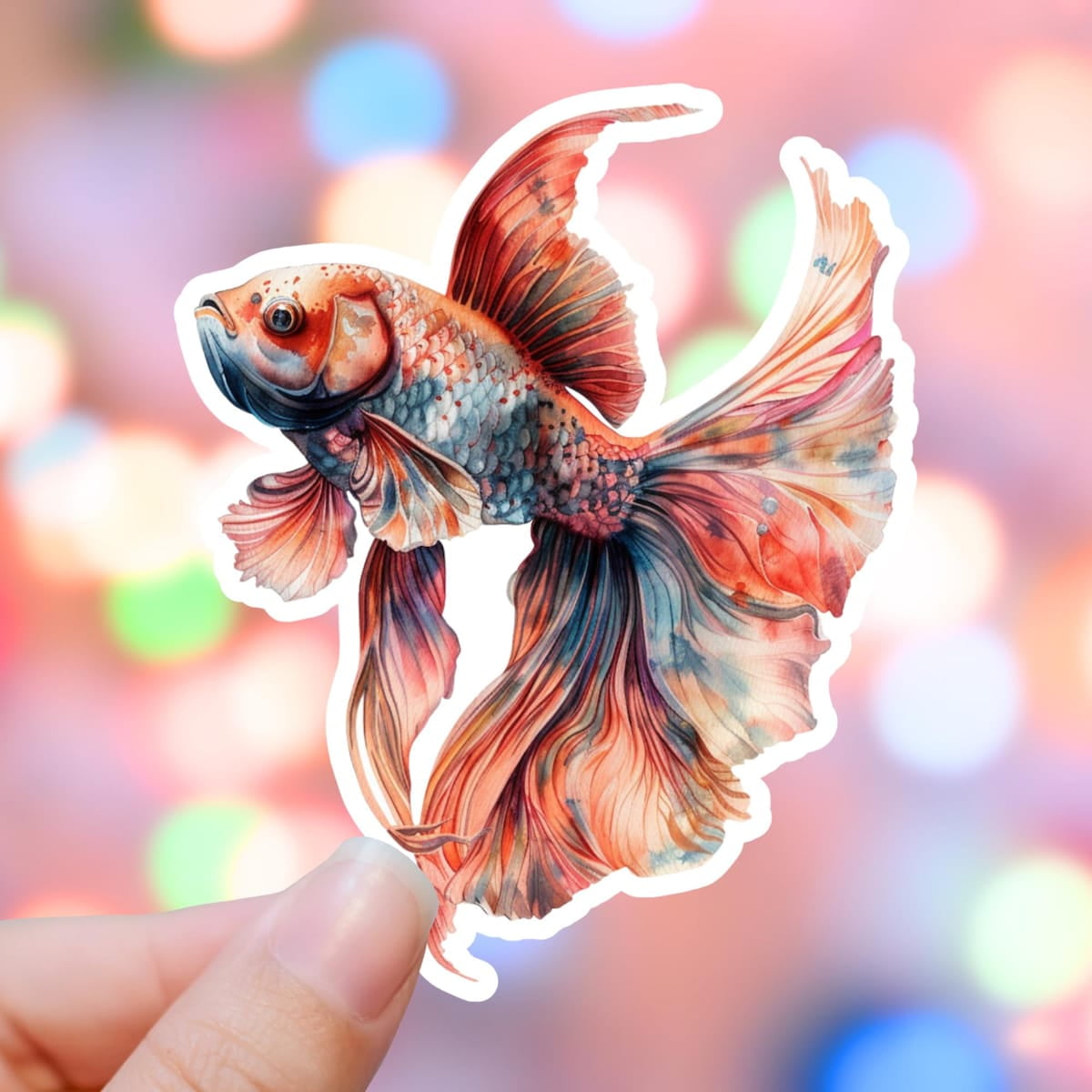 Maneki Gold Fish Sticker Sea Life Ocean Sticker Beach Sticker Beach ...