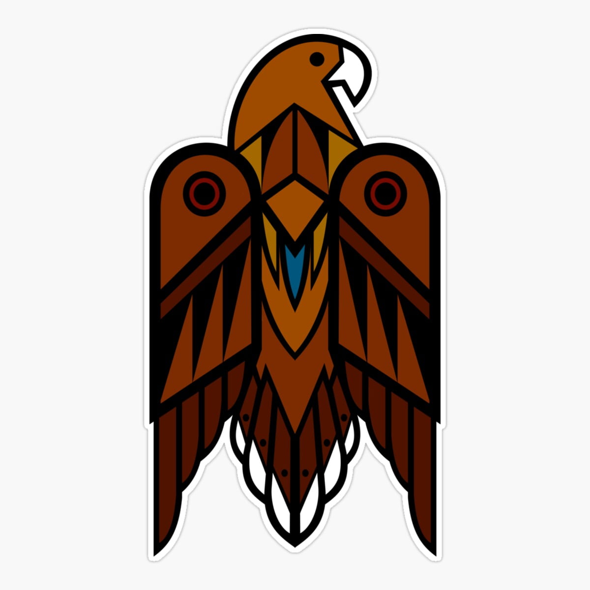 Maneki Golden Eagle Sticker, Phone Decal Water Bottle Stickers Car ...