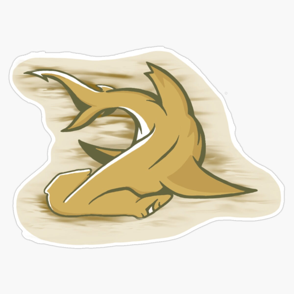 Maneki Golden Hammerhead Shark Graphic Er, Phone Decal Water Bottle ...