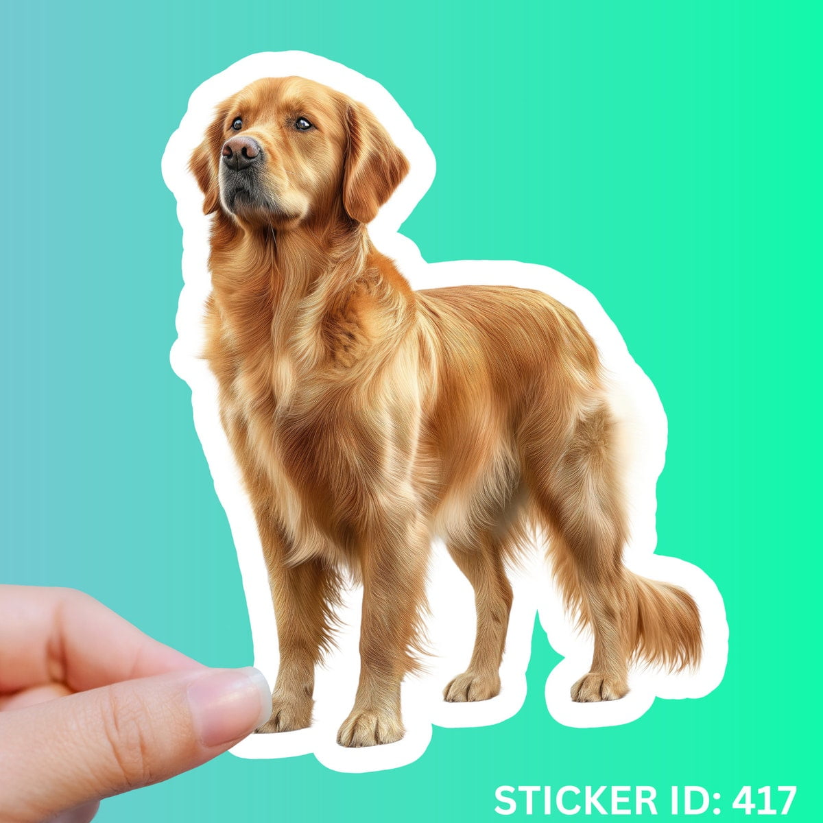 Maneki Golden Retriever Sticker Usa Sticker Dogs Gifts For Dad Golden ...
