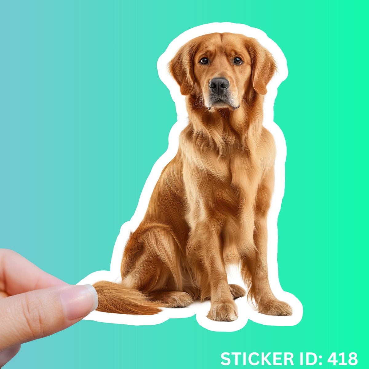 Maneki Golden Retriever Sticker Usa Sticker Dogs Gifts For Dad Golden ...