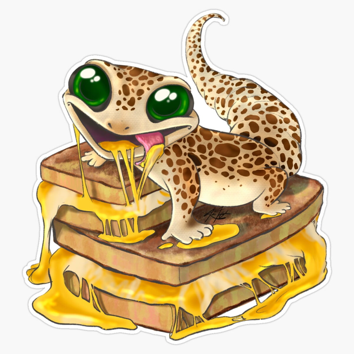 Maneki Goober, The Gecko Er, Phone Decal Water Bottle Stickers Car ...