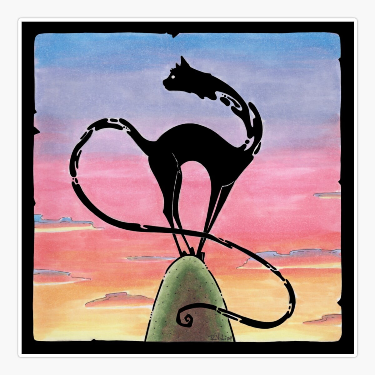 Maneki Goop Cat Sticker, Phone Decal Water Bottle Stickers Car Decals ...