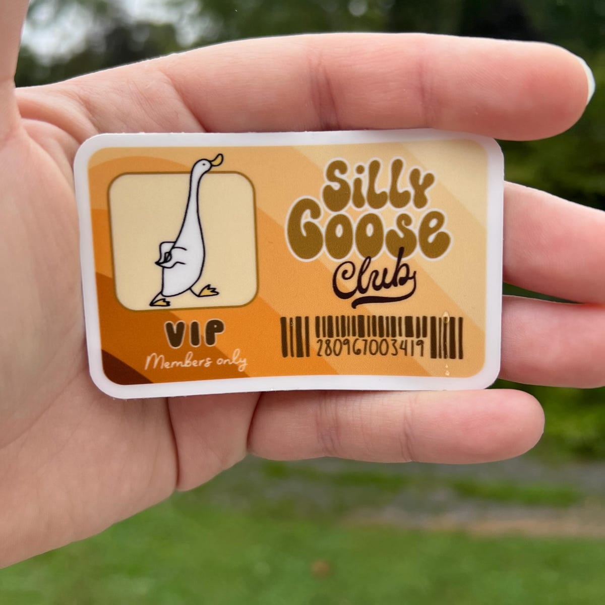 Maneki Goose Club Member Sticker, Funny Sticker, Goose Lover Gifts ...