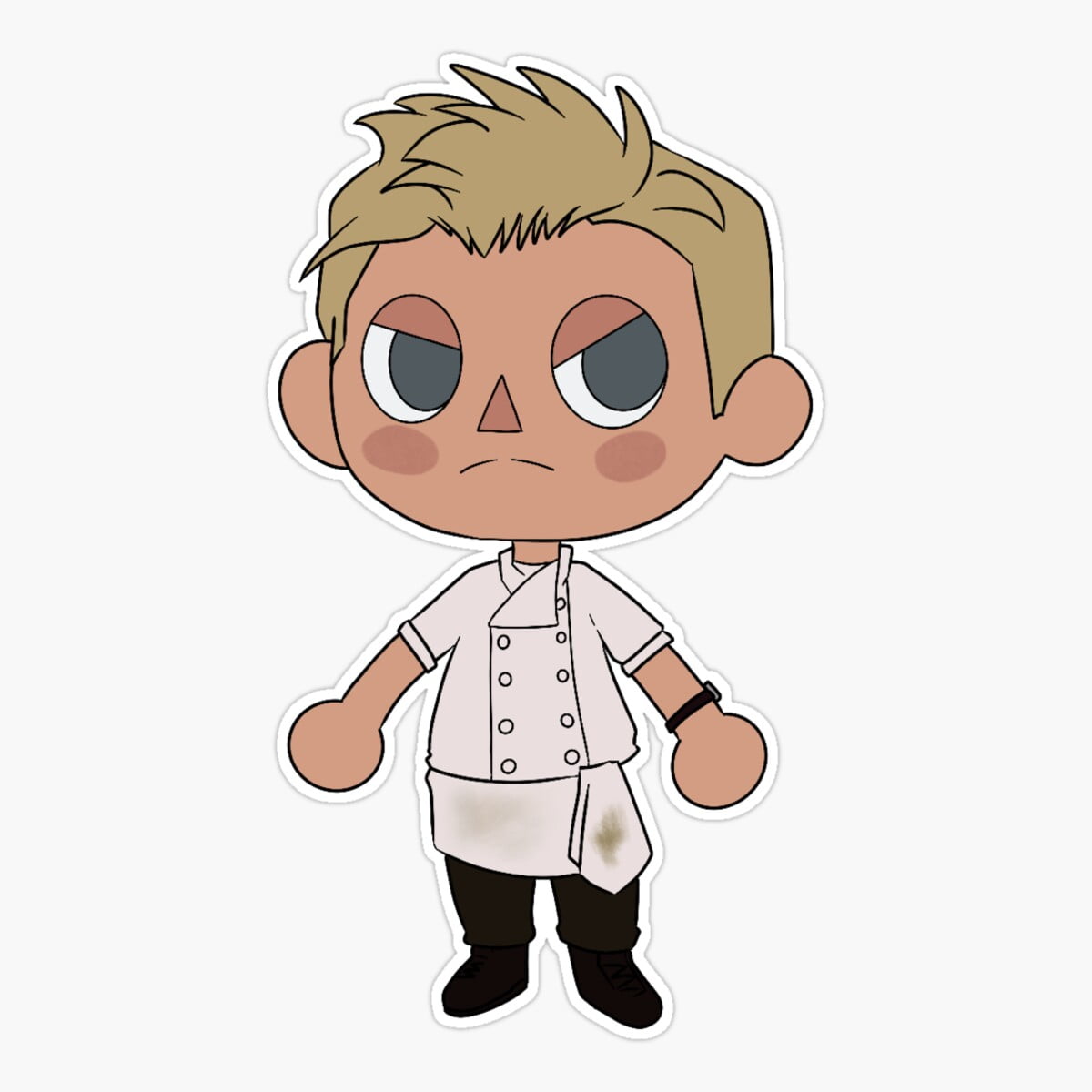 Maneki Gordon Ramsay Ac An Art Sticker, Phone Decal Water Bottle ...