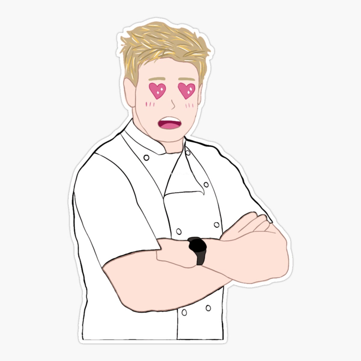 Maneki Gordon Ramsay - In Love Sticker, Phone Decal Water Bottle ...