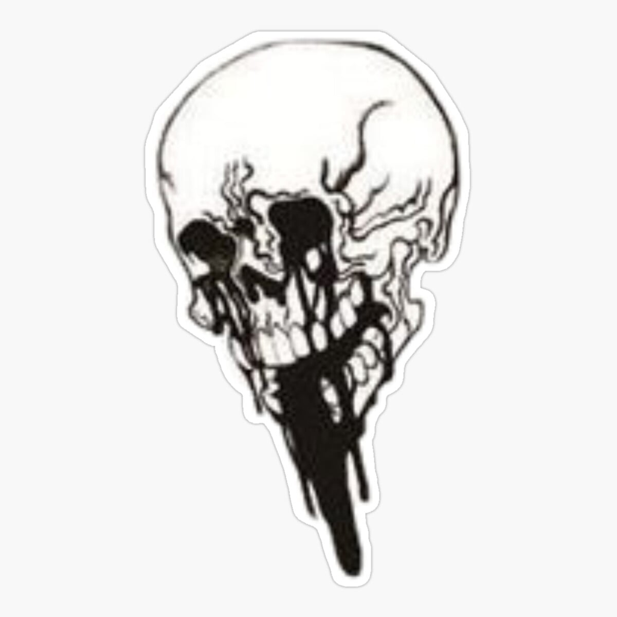 Maneki Goth Alternative Emo Scene Skeleton Skull Er, Phone Decal Water ...