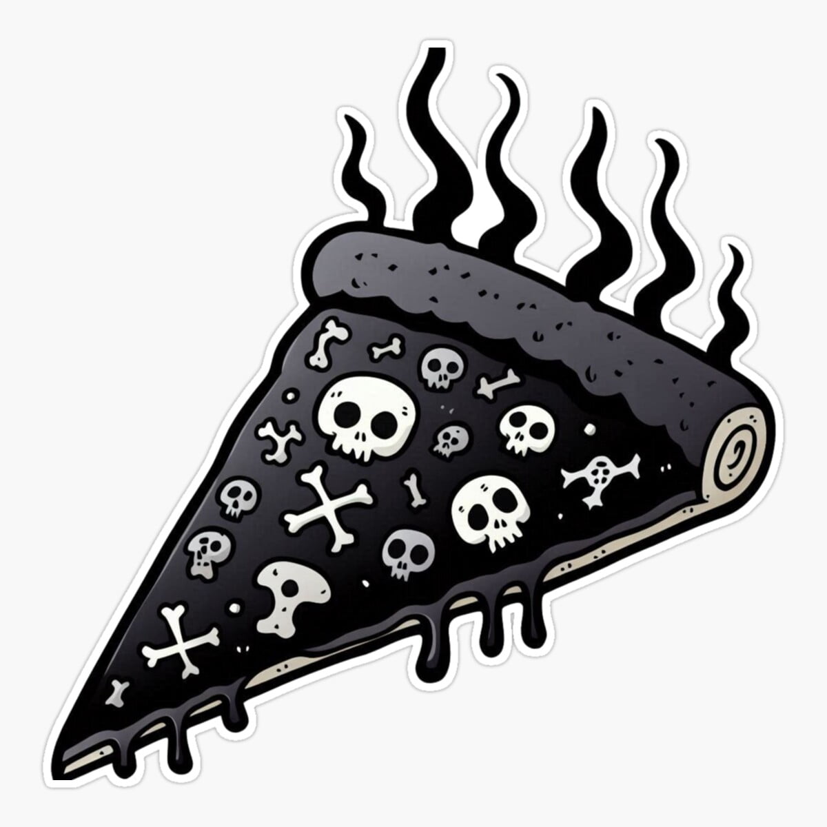 Maneki Goth With Skulls And Bones Er, Phone Decal Water Bottle Stickers ...