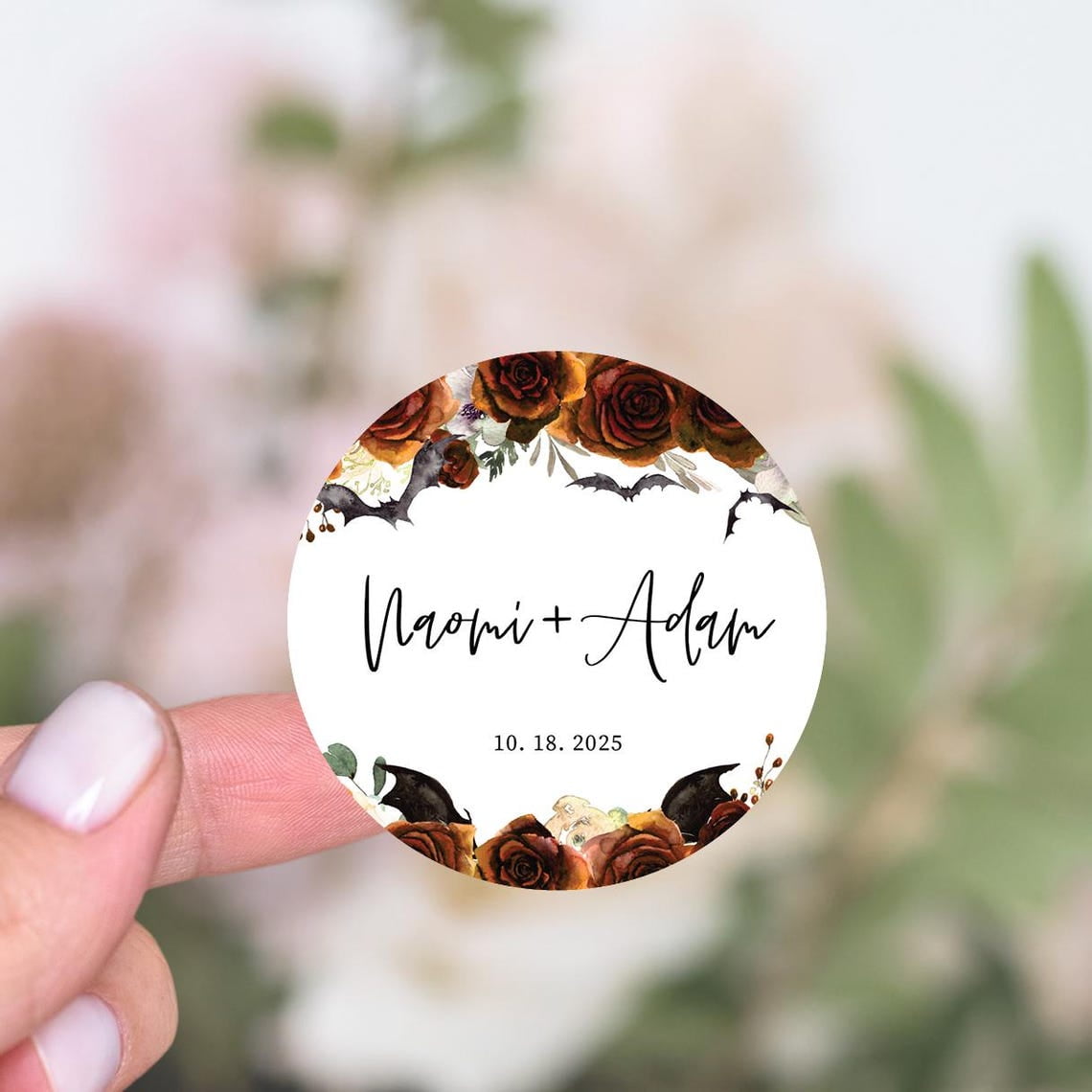 Maneki Gothic Wedding Favor Labels, Thank You Ers, Wedding Favor Ers ...