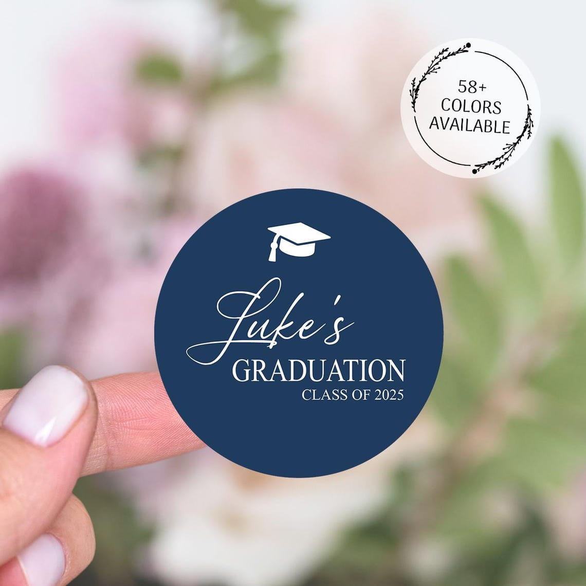 Maneki Graduation Party Favors Labels, Round Graduation Ers, Vinyl ...