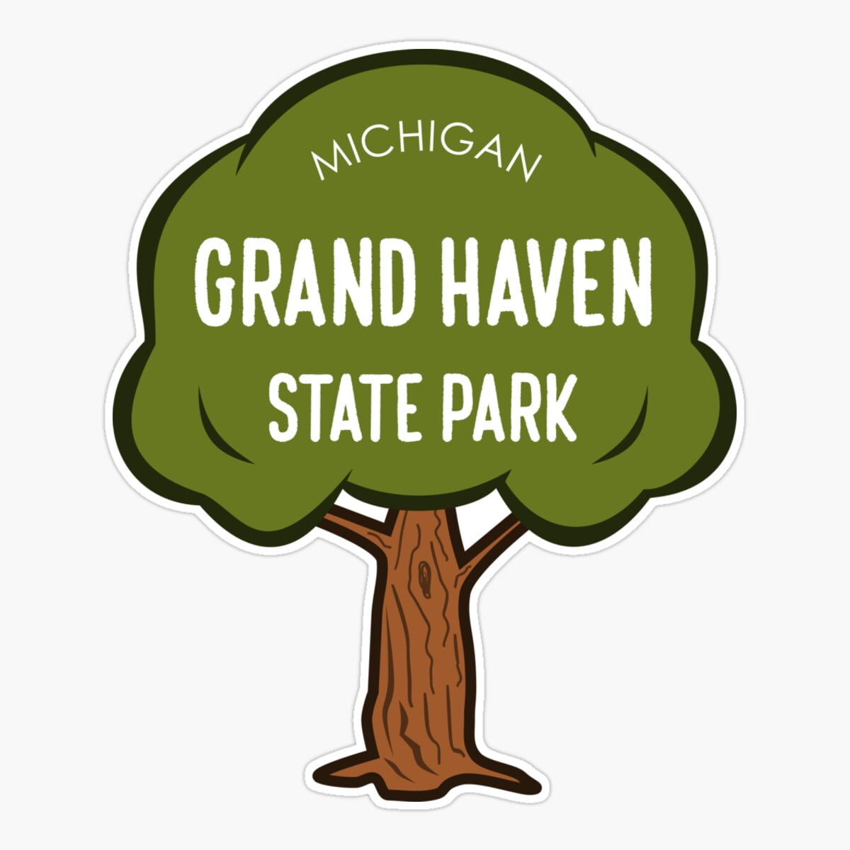 Maneki Grand Haven State Park Michigan Tree Er, Phone Decal Water ...