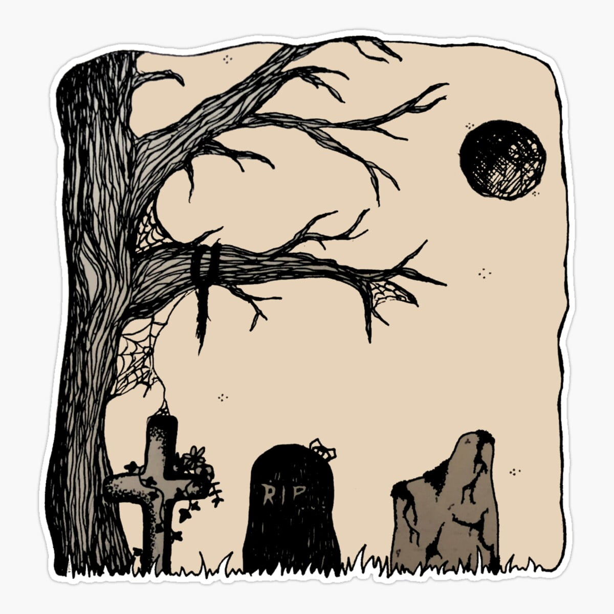 Maneki Graveyard - The Graveyard Er, Phone Decal Water Bottle Stickers ...