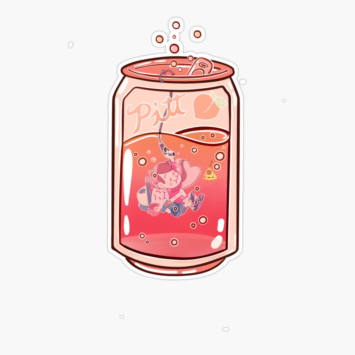 Maneki Gravity Falls Pitt Cola Galaxy Soda Er, Phone Decal Water Bottle ...