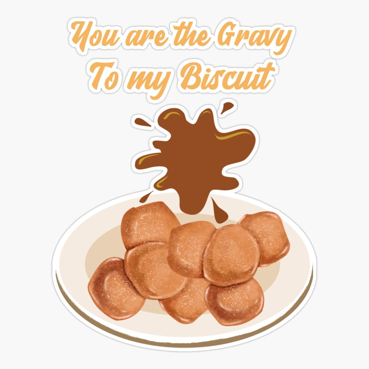 Maneki Gravy And Biscuit A Love Story Sticker, Phone Decal Water Bottle ...
