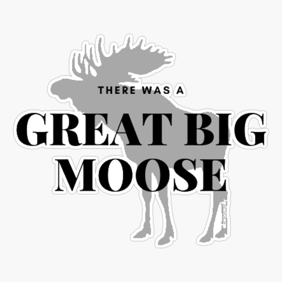 Maneki Great Big Moose Sticker, Phone Decal Water Bottle Stickers Car ...