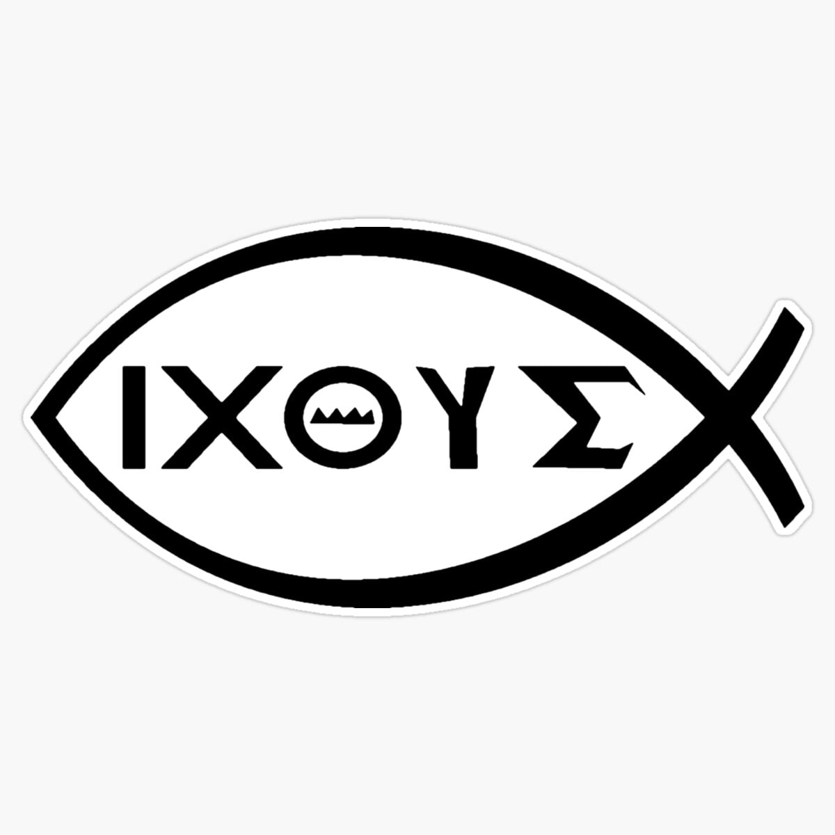 Maneki Greek Fish Symbol Er, Phone Decal Water Bottle Stickers Car ...