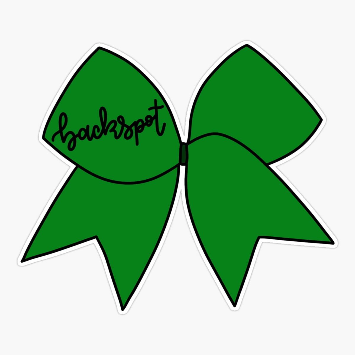 Maneki Green Backspot Cheerleading Bow Er, Phone Decal Water Bottle ...