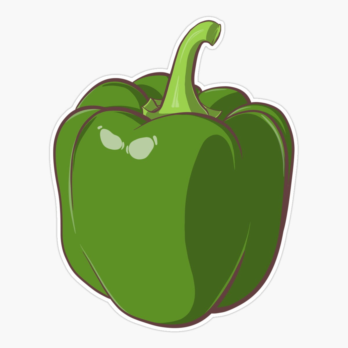Maneki Green Bell Pepper Sticker, Phone Decal Water Bottle Stickers Car ...