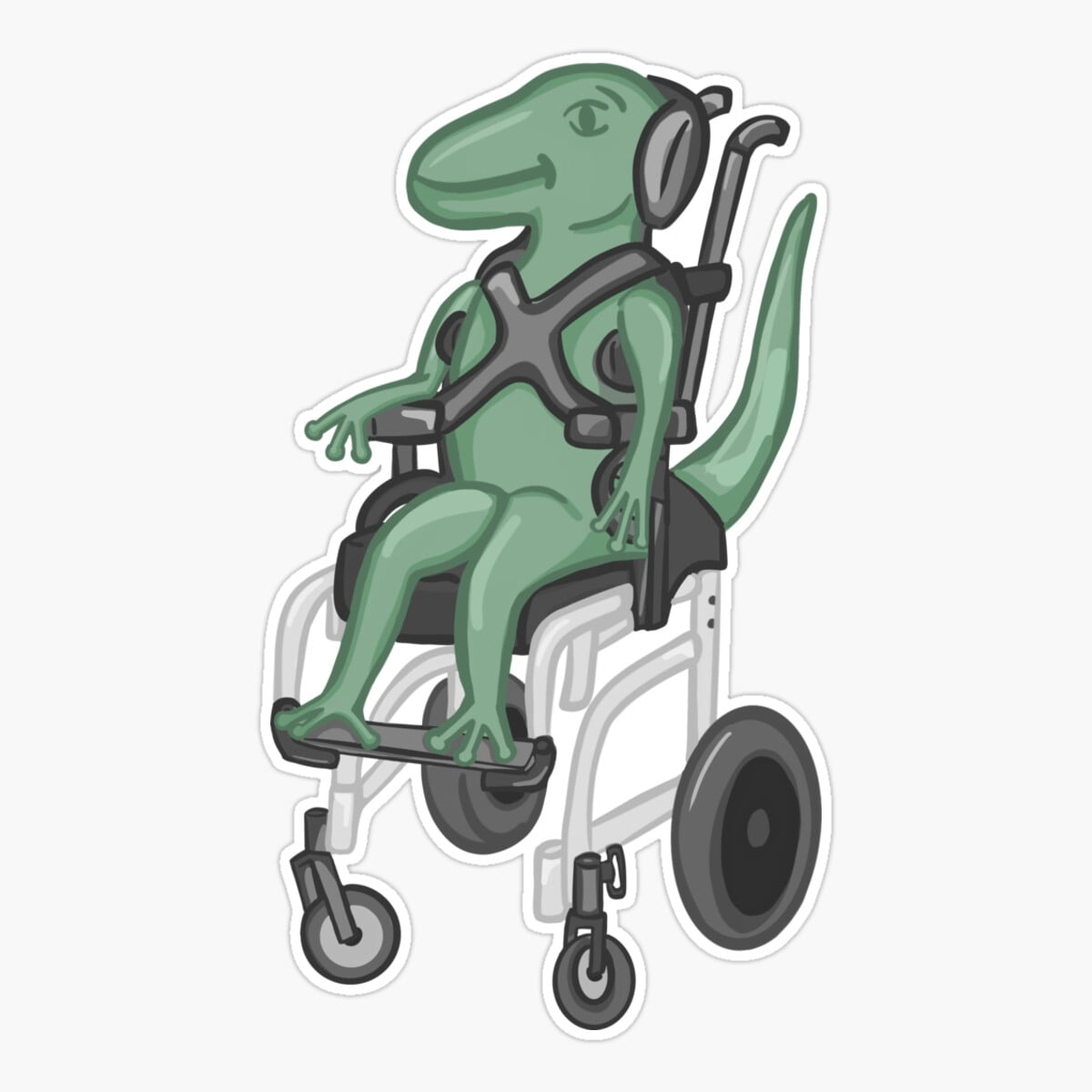 Maneki Green Lizard In White Wheelchair/Tilt In Space Chair Er, Phone ...