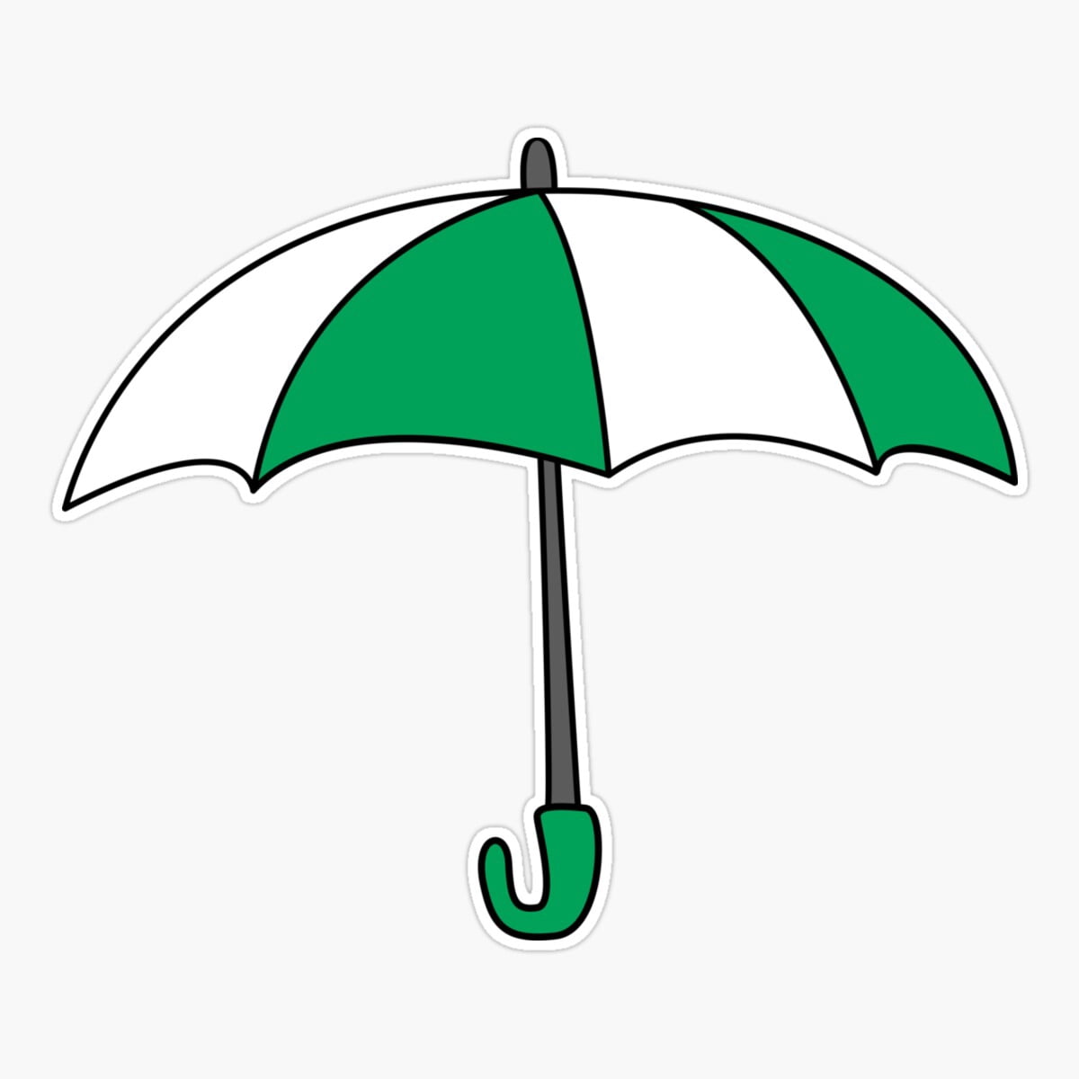 Maneki Green and white umbrella er,Phone Decal Water Bottle Stickers ...