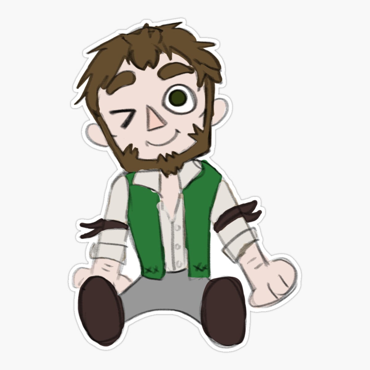 Maneki Gregor Marketable Plushie Sticker, Phone Decal Water Bottle ...