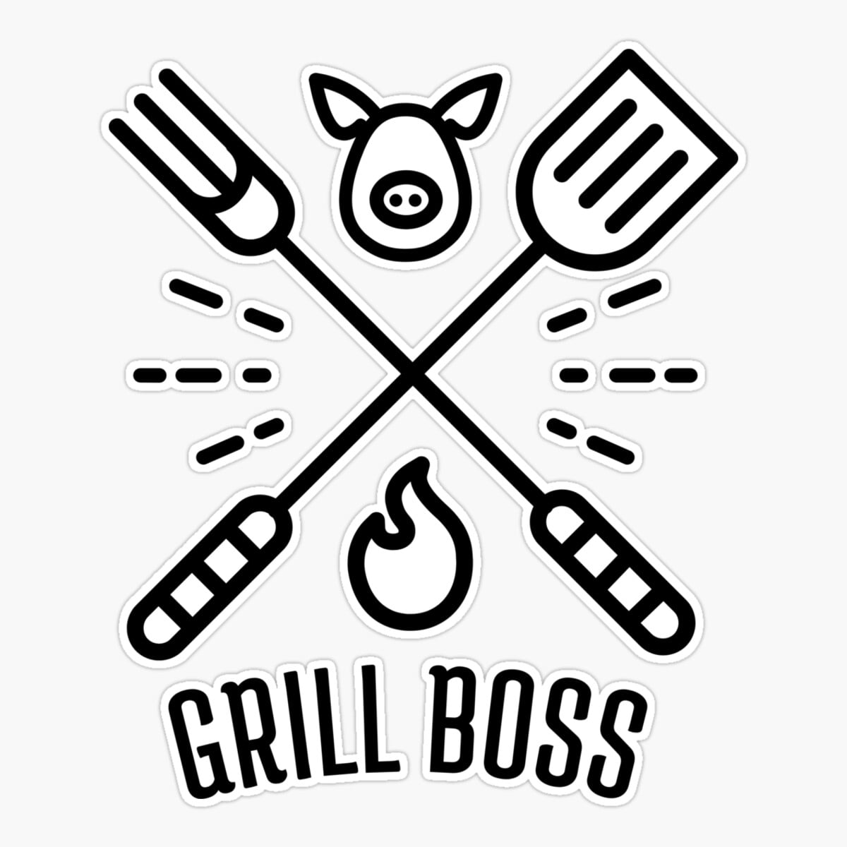 Maneki Grill Boss Er, Phone Decal Water Bottle Stickers Car Decals ...