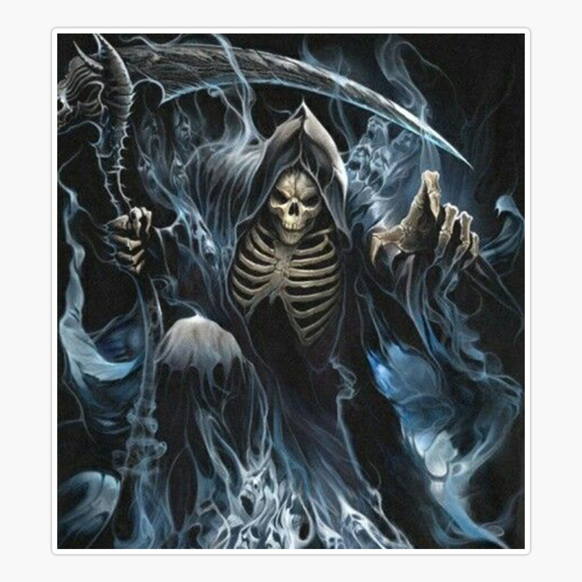 Maneki Grim Reaper Er, Phone Decal Water Bottle Stickers Car Decals ...