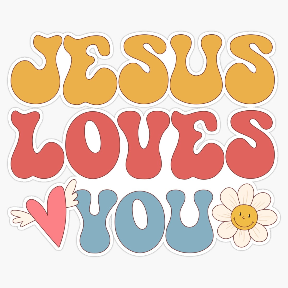 Maneki Groovy Loves You Christian 70'S Hippie Er, Phone Decal Water ...